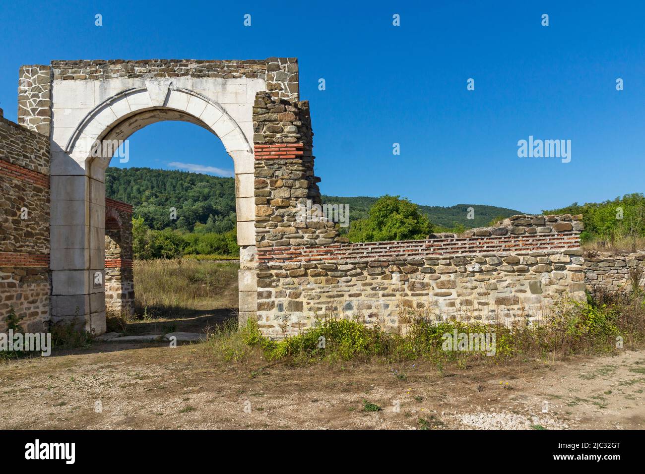 Ruins of Ancient Roman fort of Sostra near the village of Lomets ...