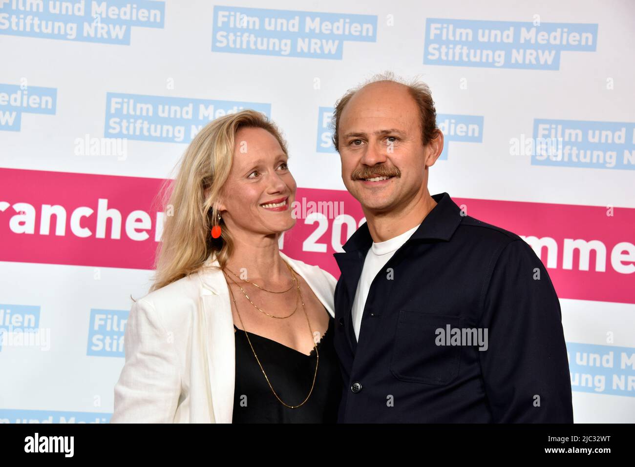 Cologne, Germany. 08th June, 2022. Actors Katja Studt, l-r, and Moritz ...