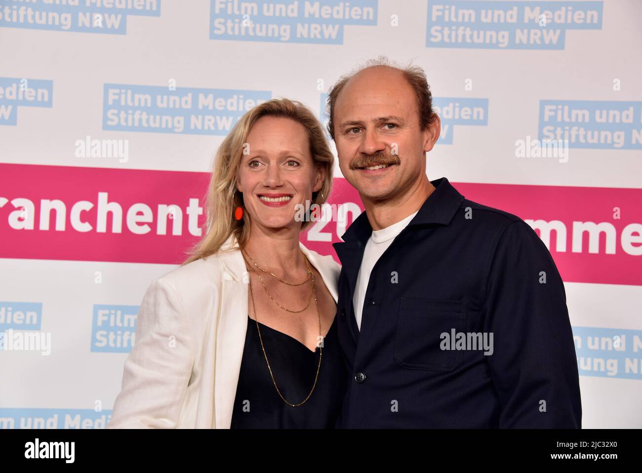 Cologne, Germany. 08th June, 2022. Actors Katja Studt, l-r, and Moritz ...