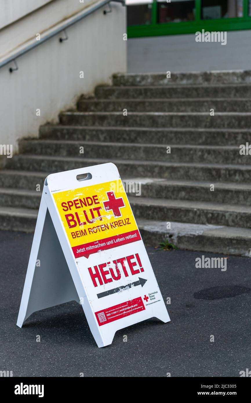 Bornheim, North Rhine-Westphalia, Germany - June 9, 2022: Sign with ...