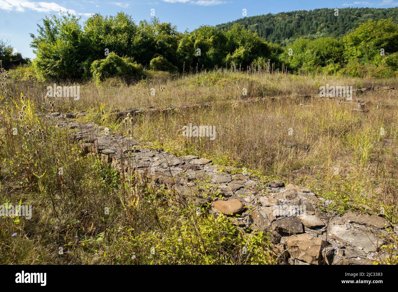 Ruins of Ancient Roman fort of Sostra near the village of Lomets ...