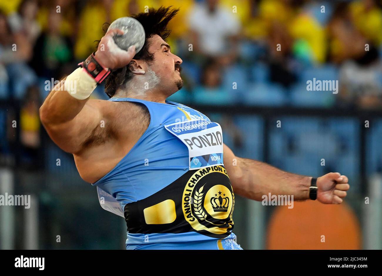 June 9, 2022, Rome: Nick Ponzio of Italy competes in the Short Put Men ...