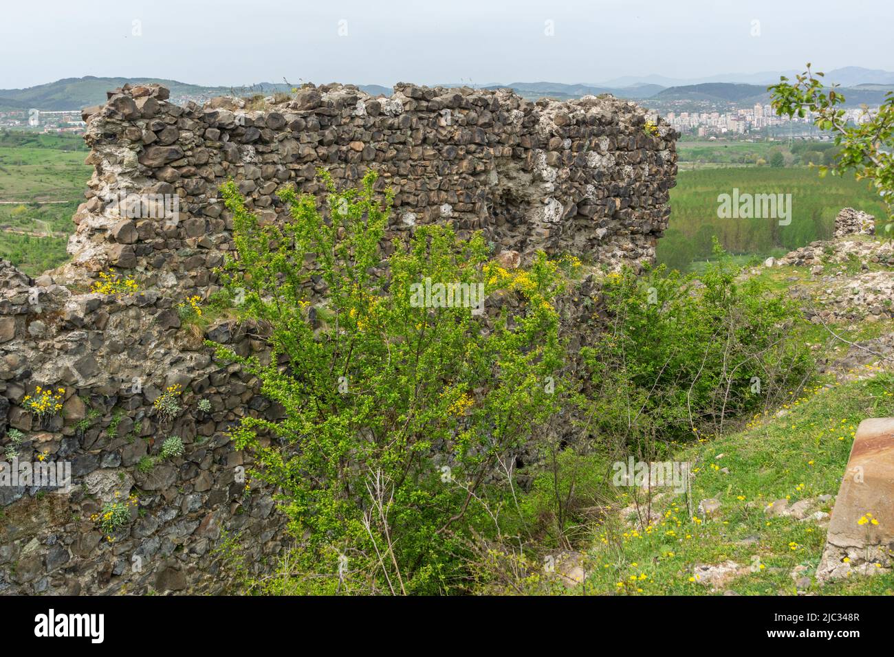 Ruins of ancient Vishegrad Fortress on the southern coast of Studen ...