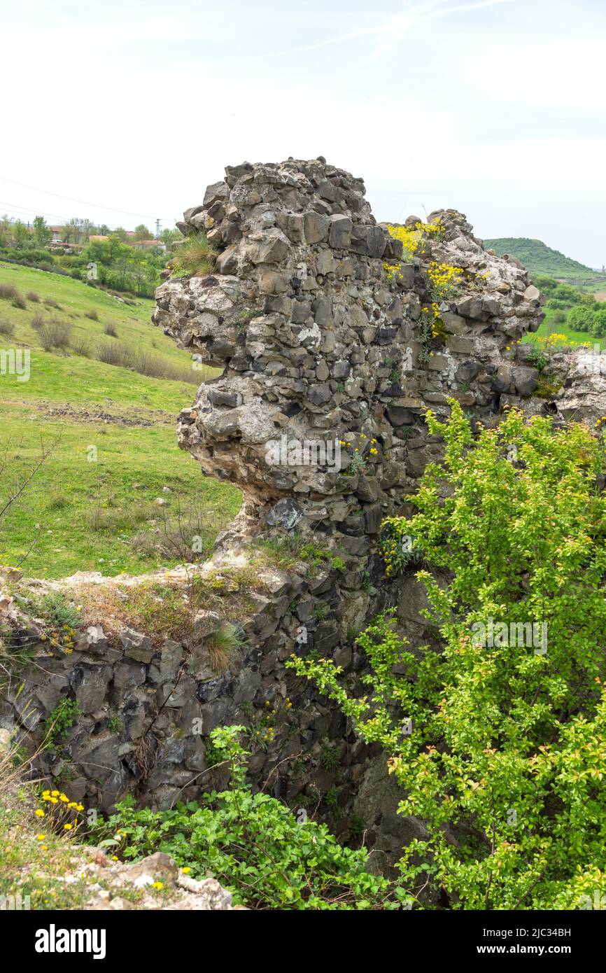 Ruins of ancient Vishegrad Fortress on the southern coast of Studen ...