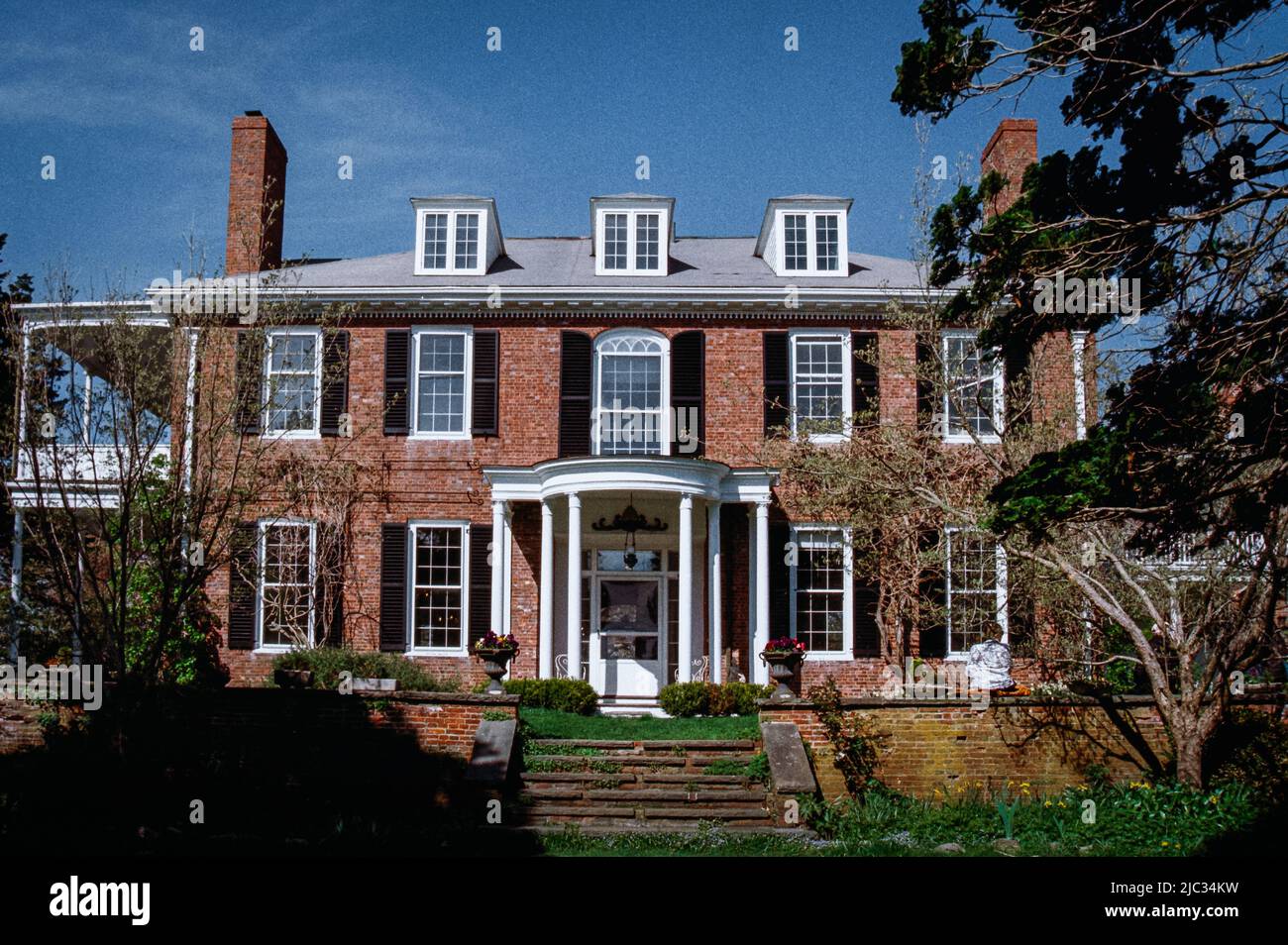 Long Hill Sedgwick estate and patio on a sunny day. Image captured on ...