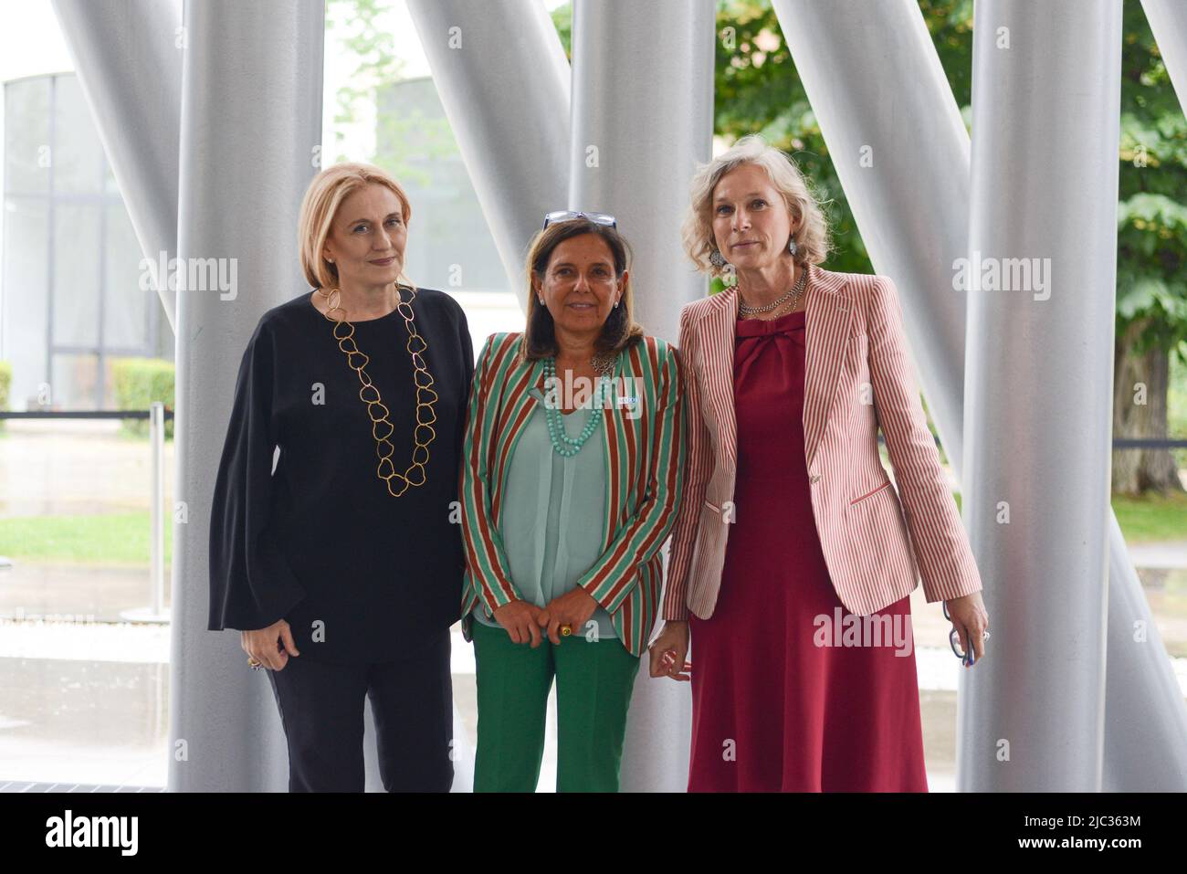 MAXXI Museum, Rome, Italy, June 09, 2022, From left to right: Monica ...