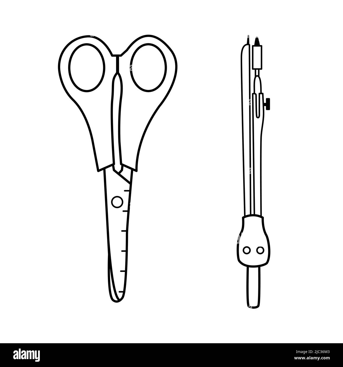 School Supplies Clip Art Black And White