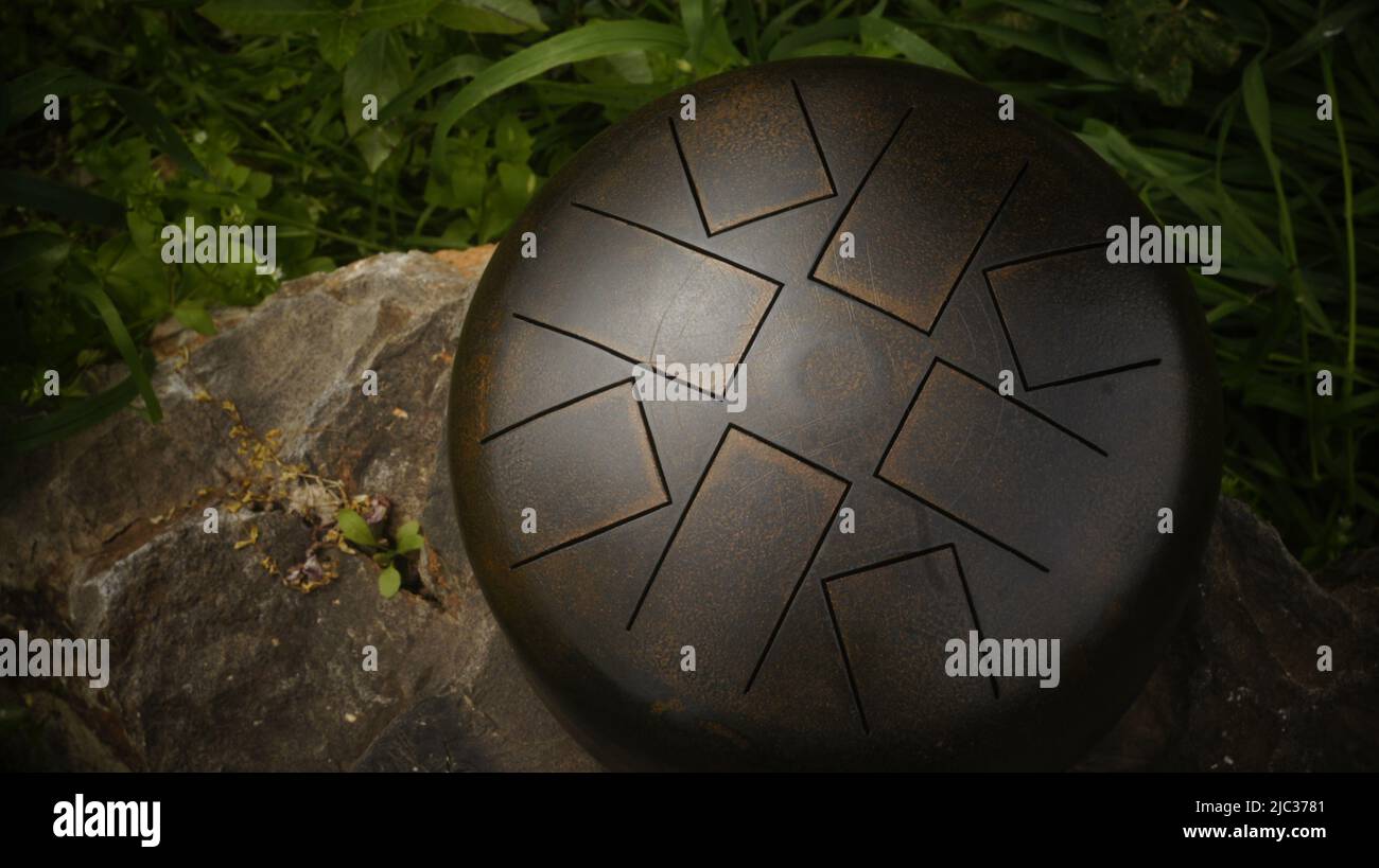 steel tongue drum tank drum Stock Photo - Alamy