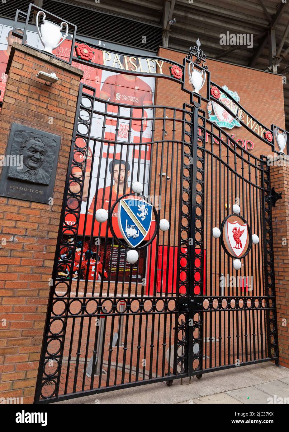 Paisley Gates, Liverpool FC, Anfield Stadium, Liverpool, England, UK ...