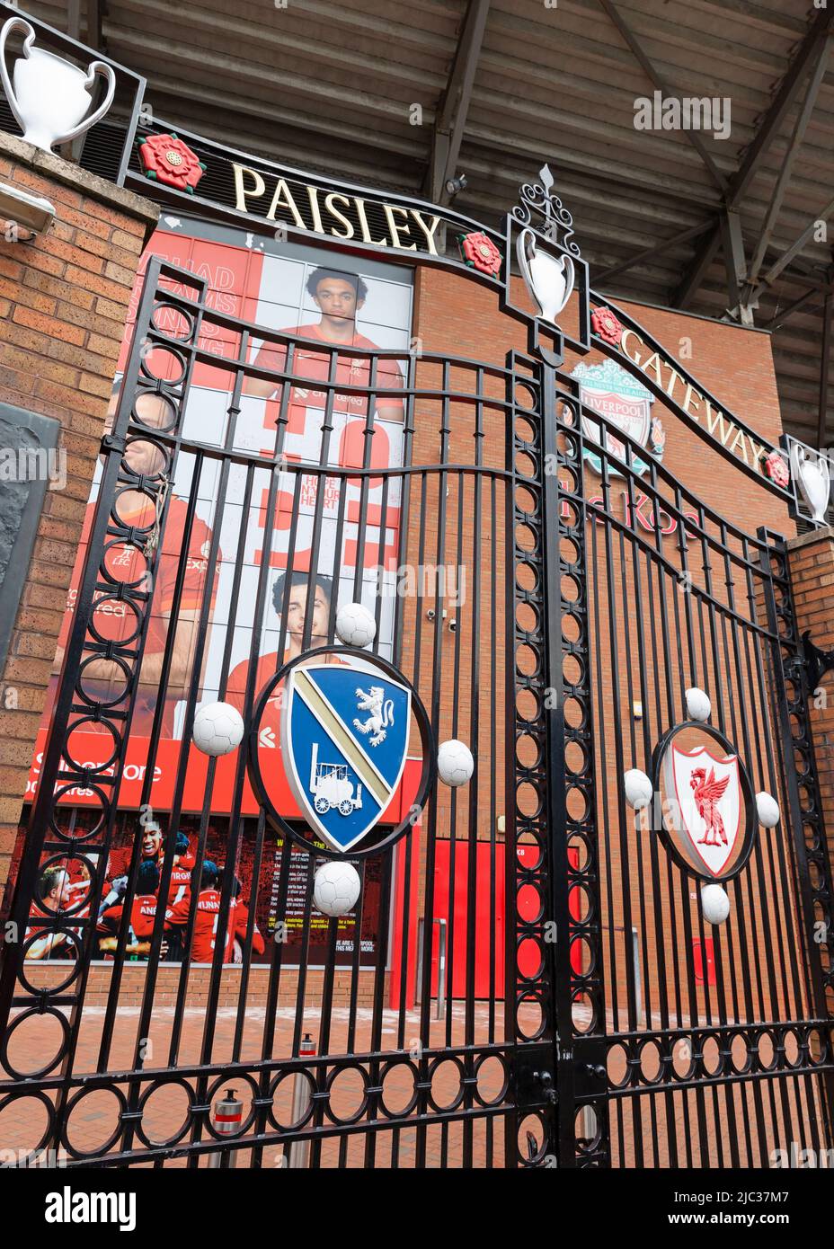 Paisley Gates, Liverpool FC, Anfield Stadium, Liverpool, England, UK ...