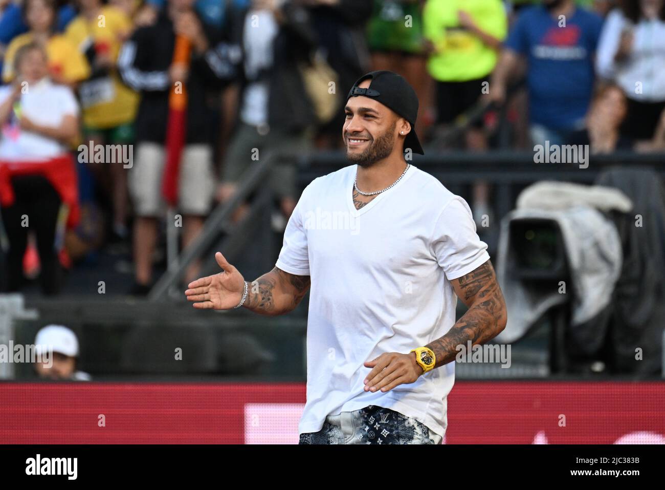 Marcel Jacobs (ITA) during the Wanda Diamond League Golden Gala meeting ...