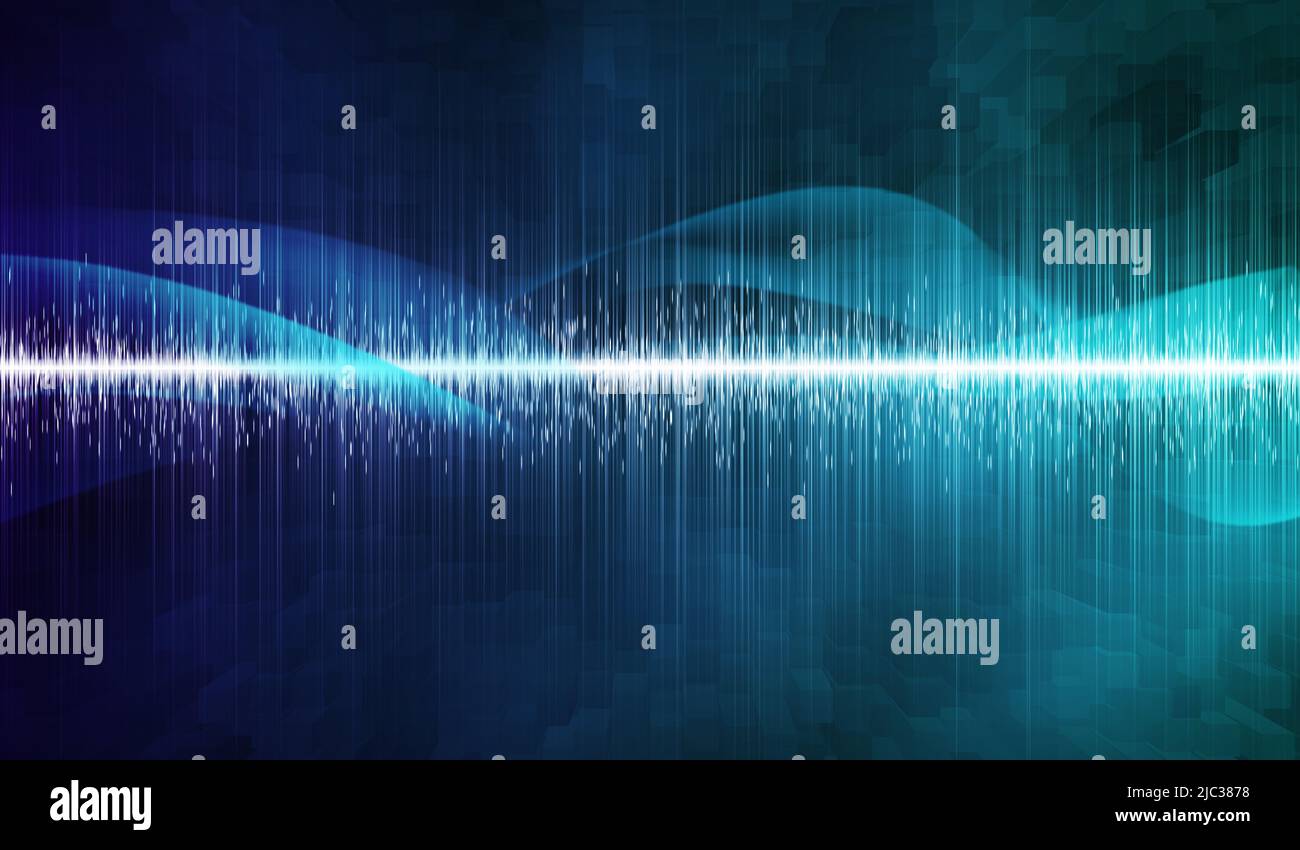 Abstract blue wave flow. Creative technology background Stock Photo - Alamy