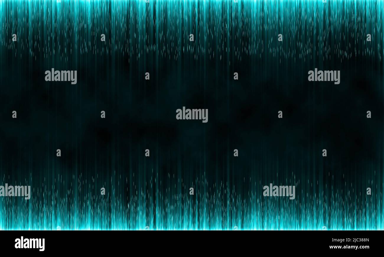 Blue digital sound wave frame on black background Stock Photo - Alamy