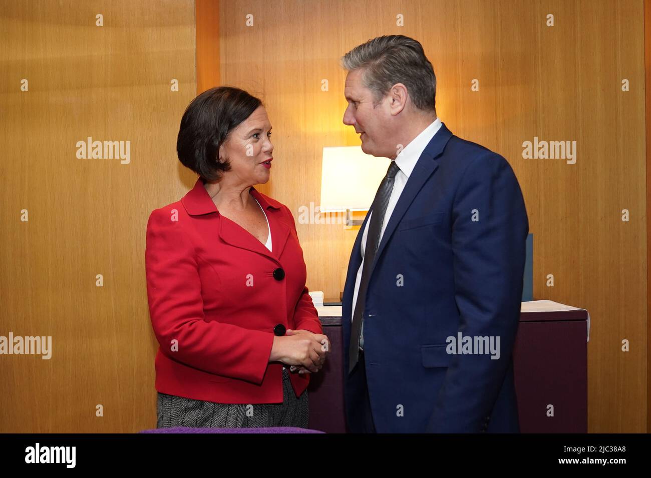 Labour leader Sir Keir Starmer meets Sinn Fein's President Mary Lou ...