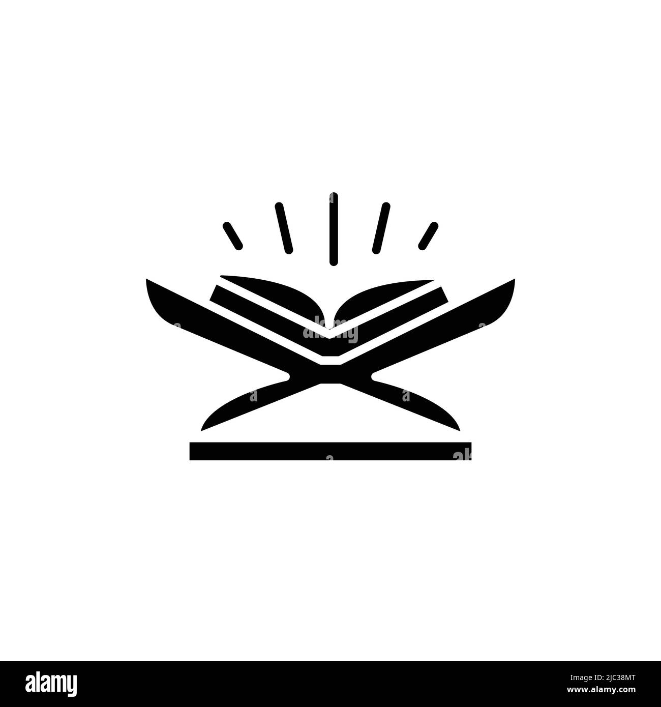 Read koran book line color icon. Isolated vector element Stock Vector ...