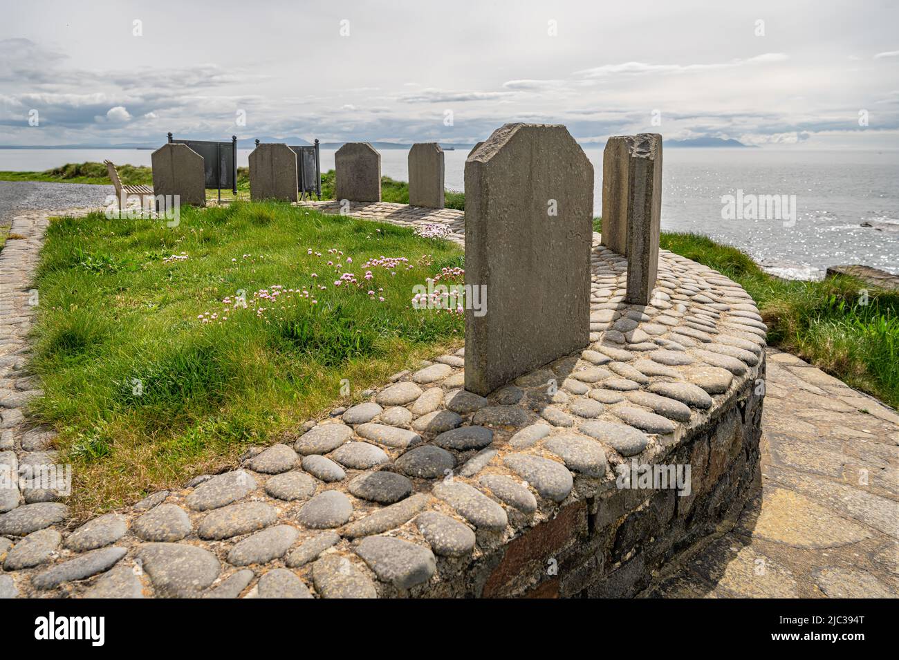 "Grave of the Yellow Men" Monument, Kilbaha, Ireland Stock Photo - Alamy