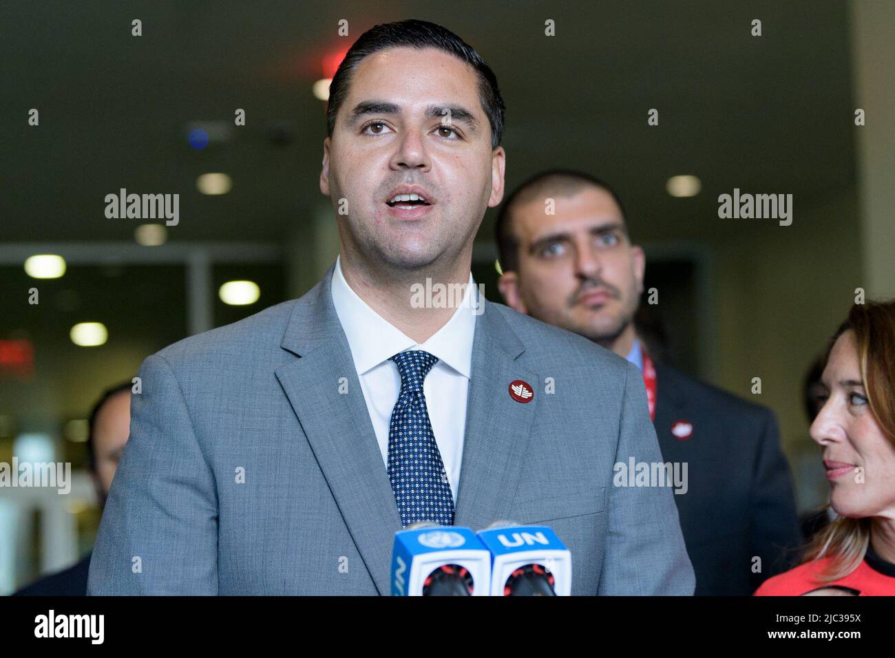 (220609) -- UNITED NATIONS, June 9, 2022 (Xinhua) -- Ian Borg, Maltese ...