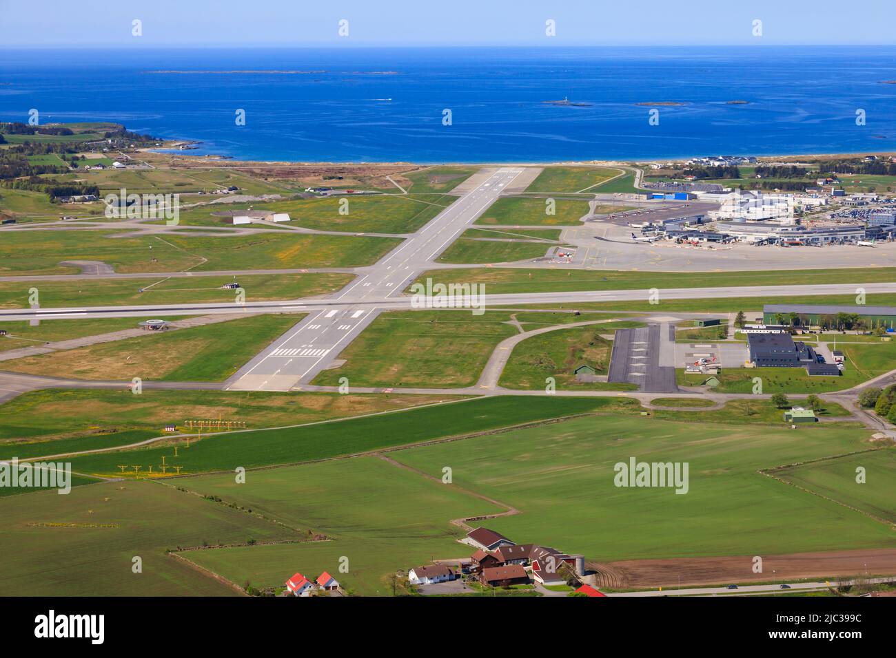 Main airport runway, Stavanger, Norway Stock Photo - Alamy