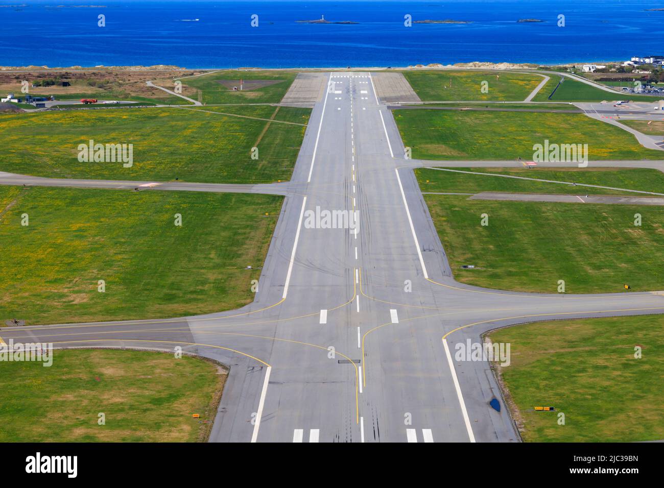 Main airport runway, Stavanger, Norway Stock Photo - Alamy