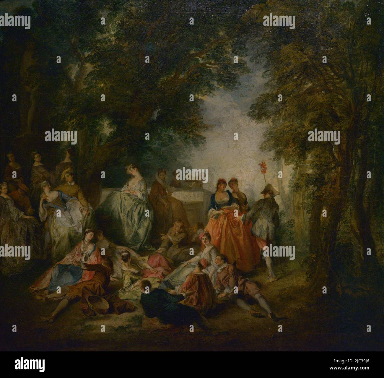 Nicolas Lancret (1690-1743). French painter. Gallant Party (Fete ...