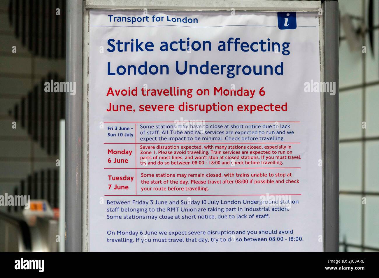 Tfl june 2022 strike hi-res stock photography and images - Alamy