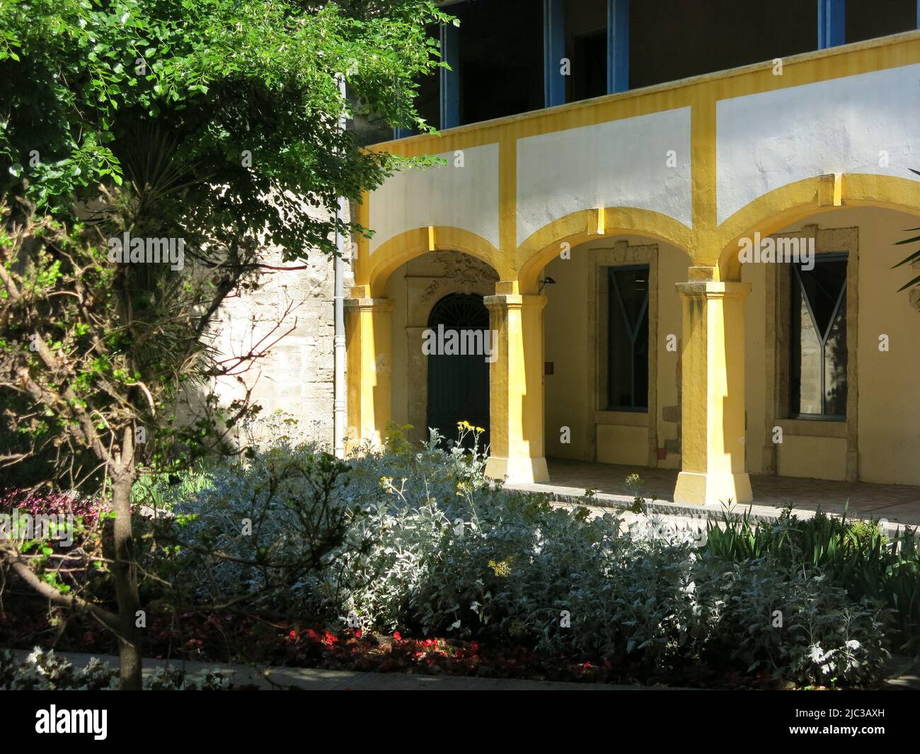 After painting the garden & distinctive yellow arches at the hospital ...