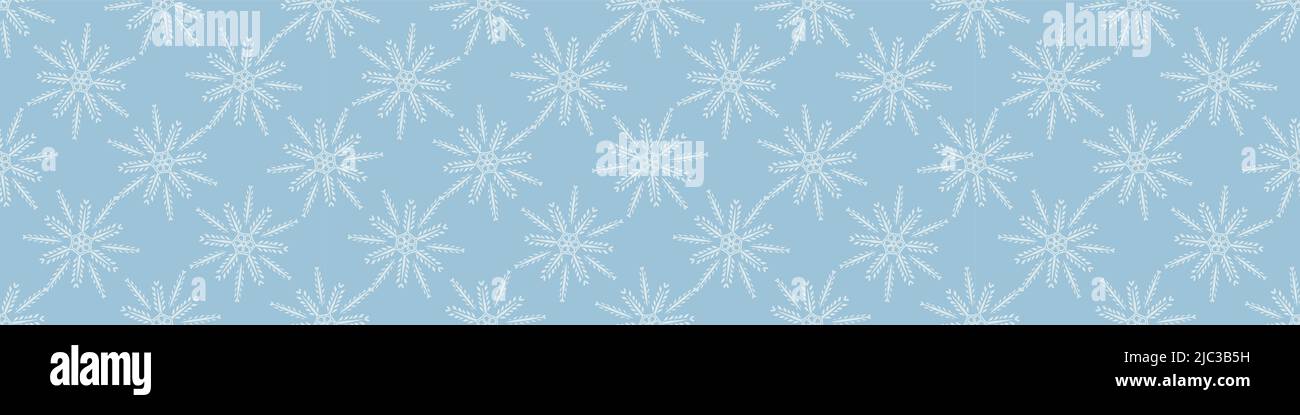 Christmas frozen snowflake seamless vector border. Masculine winter ...