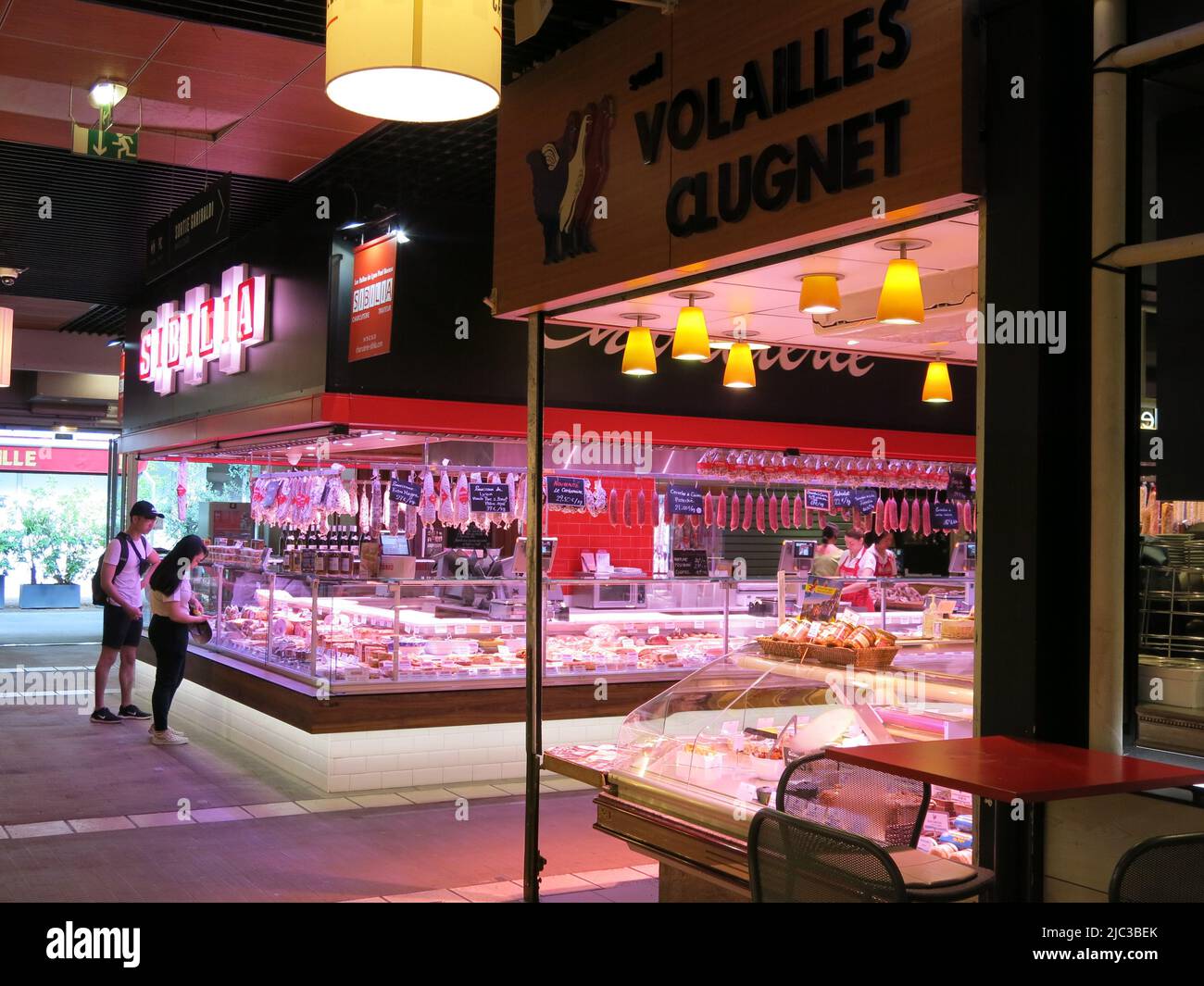 Les halles de lyon paul bocuse indoor food market hi-res stock ...
