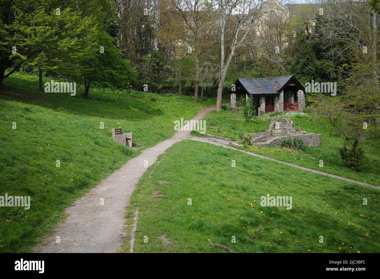 Park Grounds behind The Kymin Penarth South Wales Stock Photo - Alamy