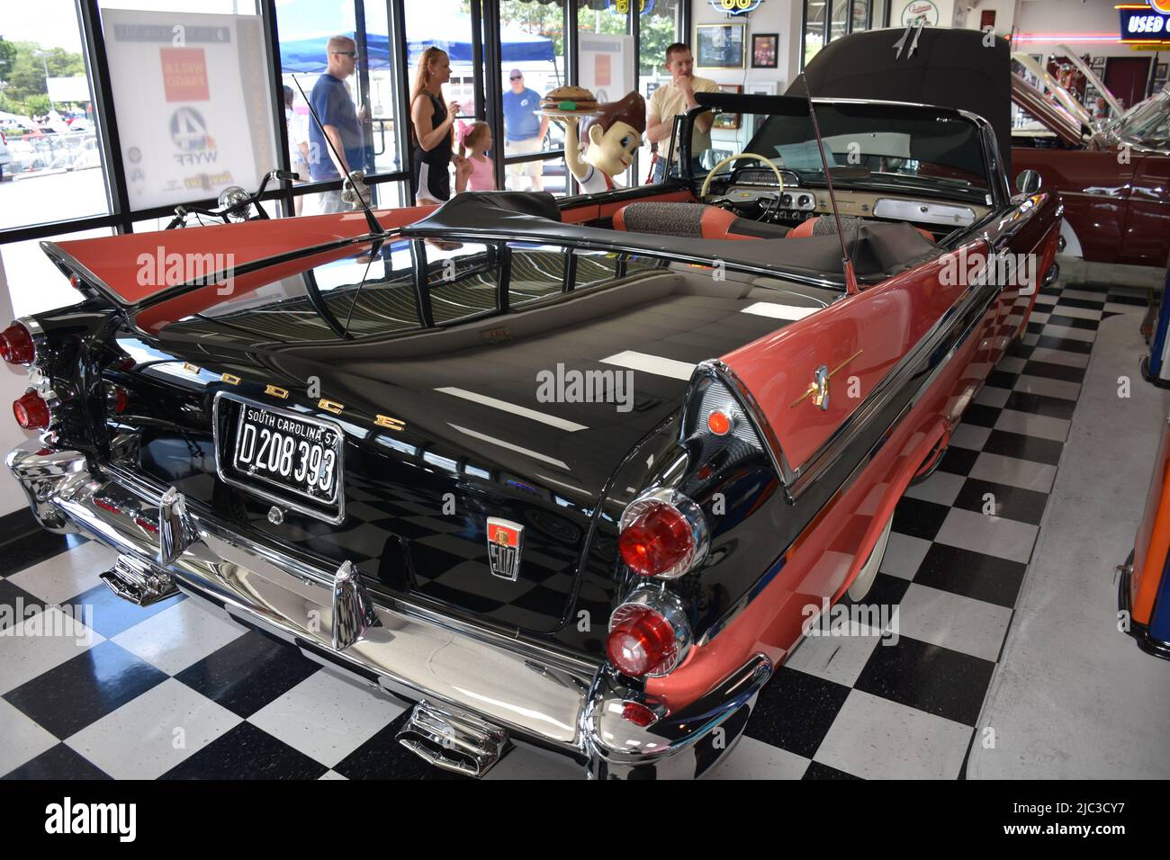 A 1957 Dodge Convertible on display at the Benson Car Museum Stock ...