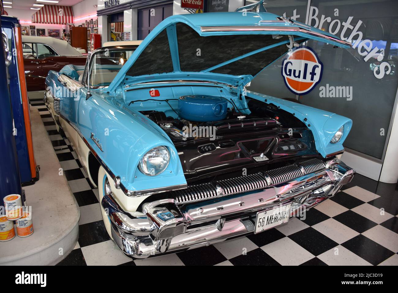 A 1956 Mercury Montclair Convertible on display at the Benson Car ...
