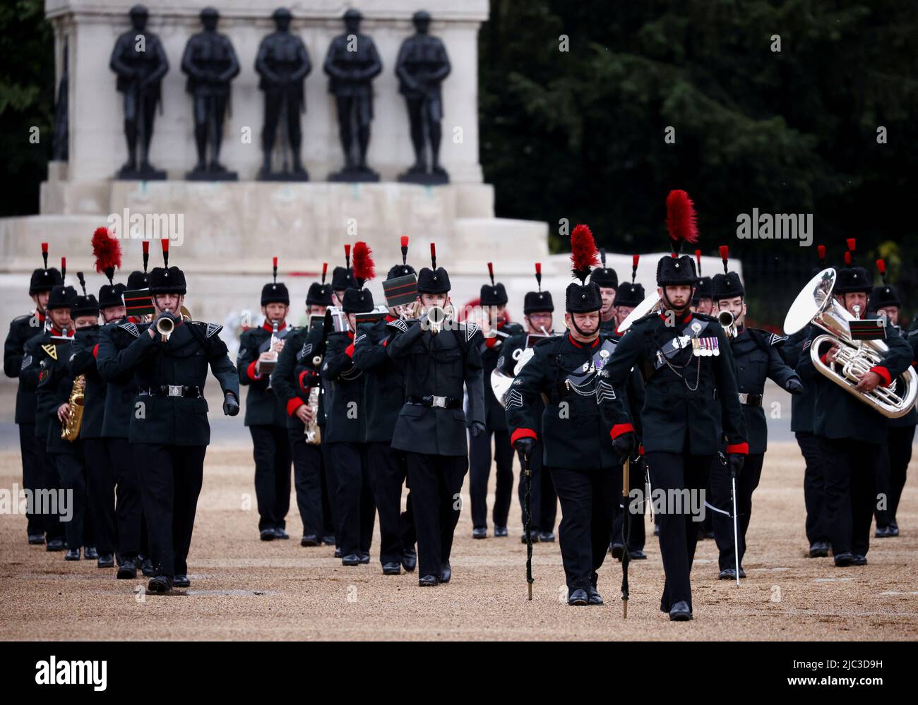 The Band and Bugles of The Rifles perform during The Rifles Sounding ...