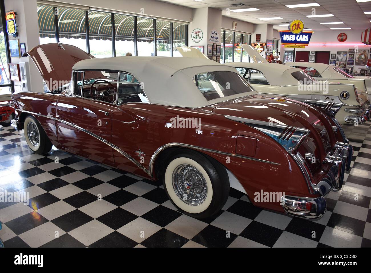A 1954 Buick Skylark Convertible on displayat the Benson Car Museum ...
