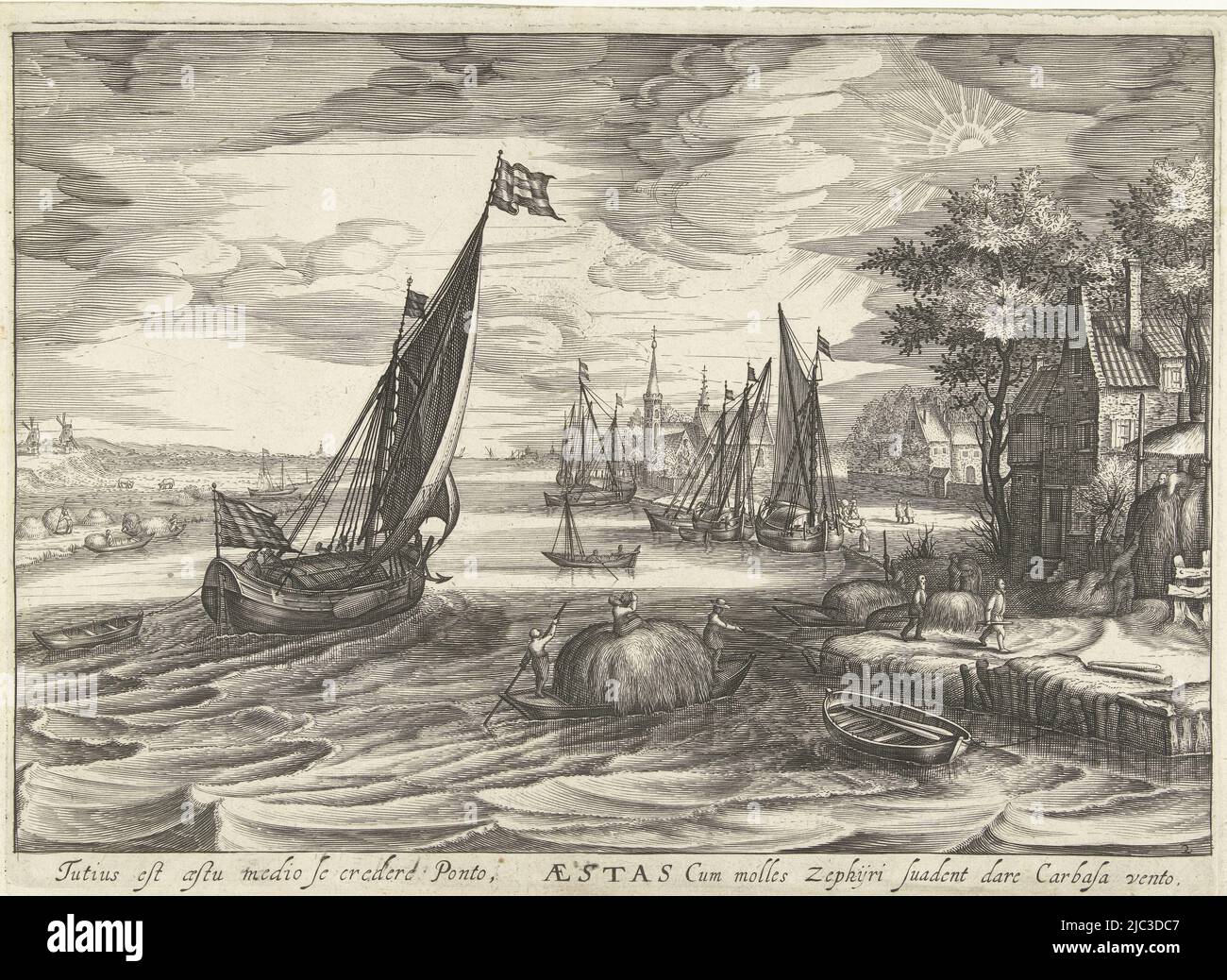 Flatboats carrying hay hi-res stock photography and images - Alamy