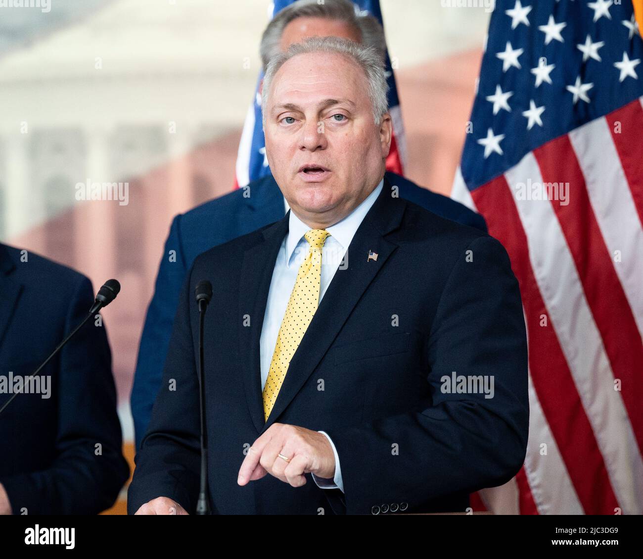 U.S. Representative Steve Scalise (R-LA) speaking at a press conference ...