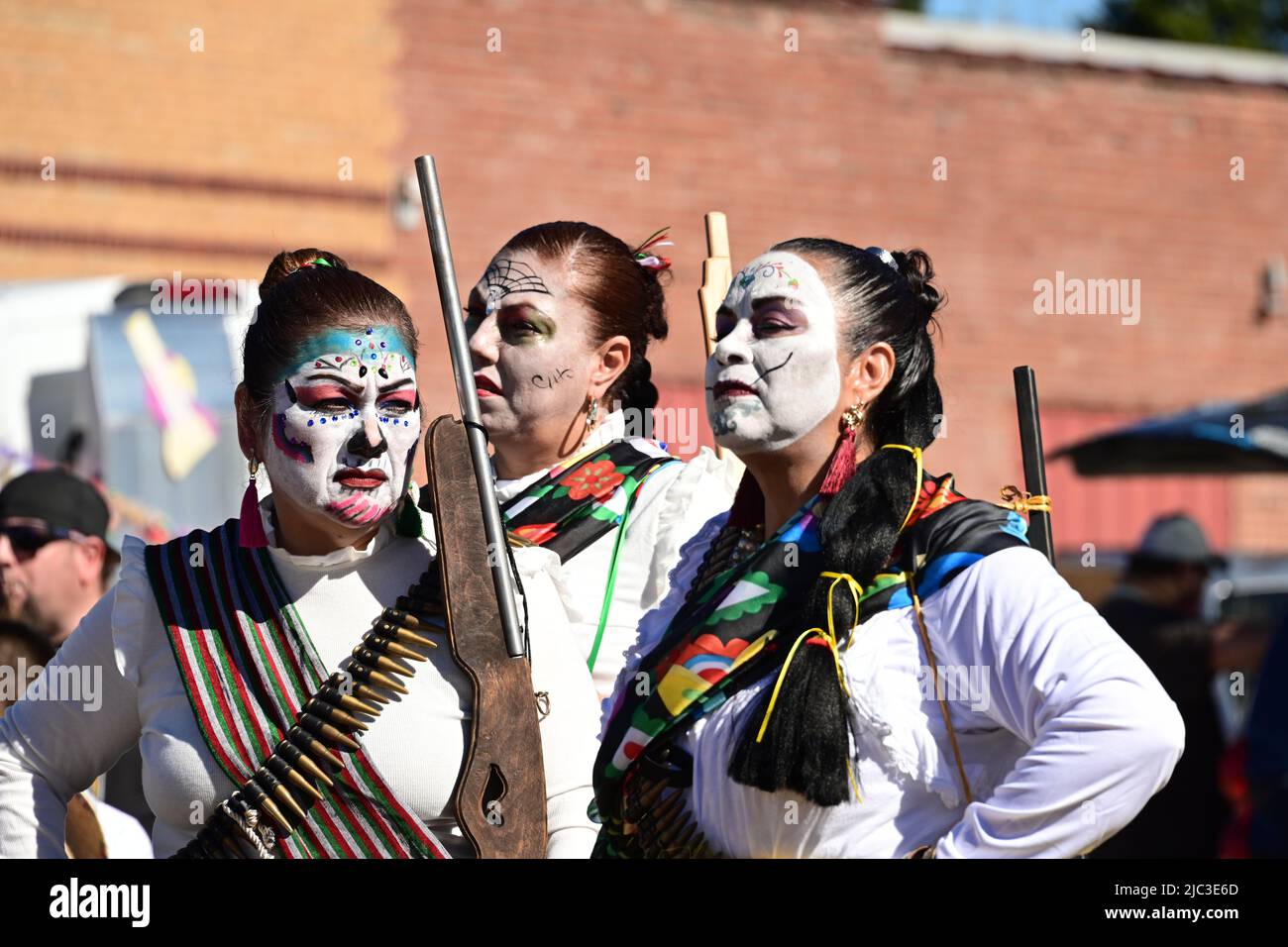EMPORIA, KANSAS - OCTOBER 30, 2021 Women portraying themselves as ...