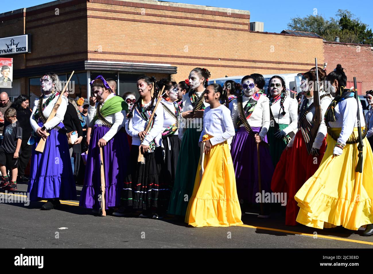 EMPORIA, KANSAS - OCTOBER 30, 2021 Women portraying themselves as ...