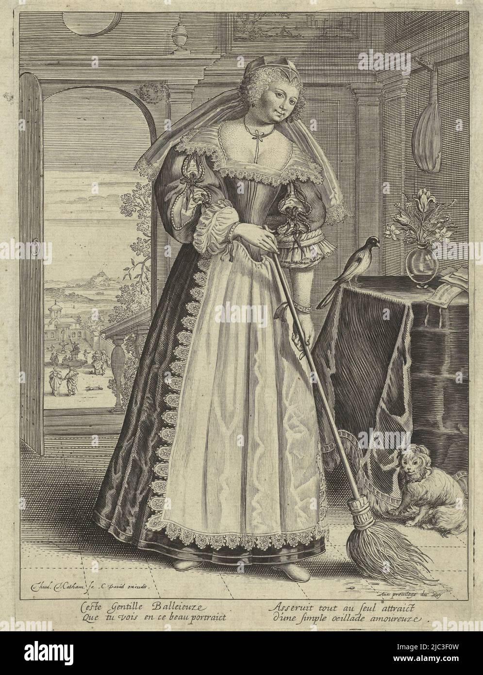 Lady with broom hi-res stock photography and images - Alamy