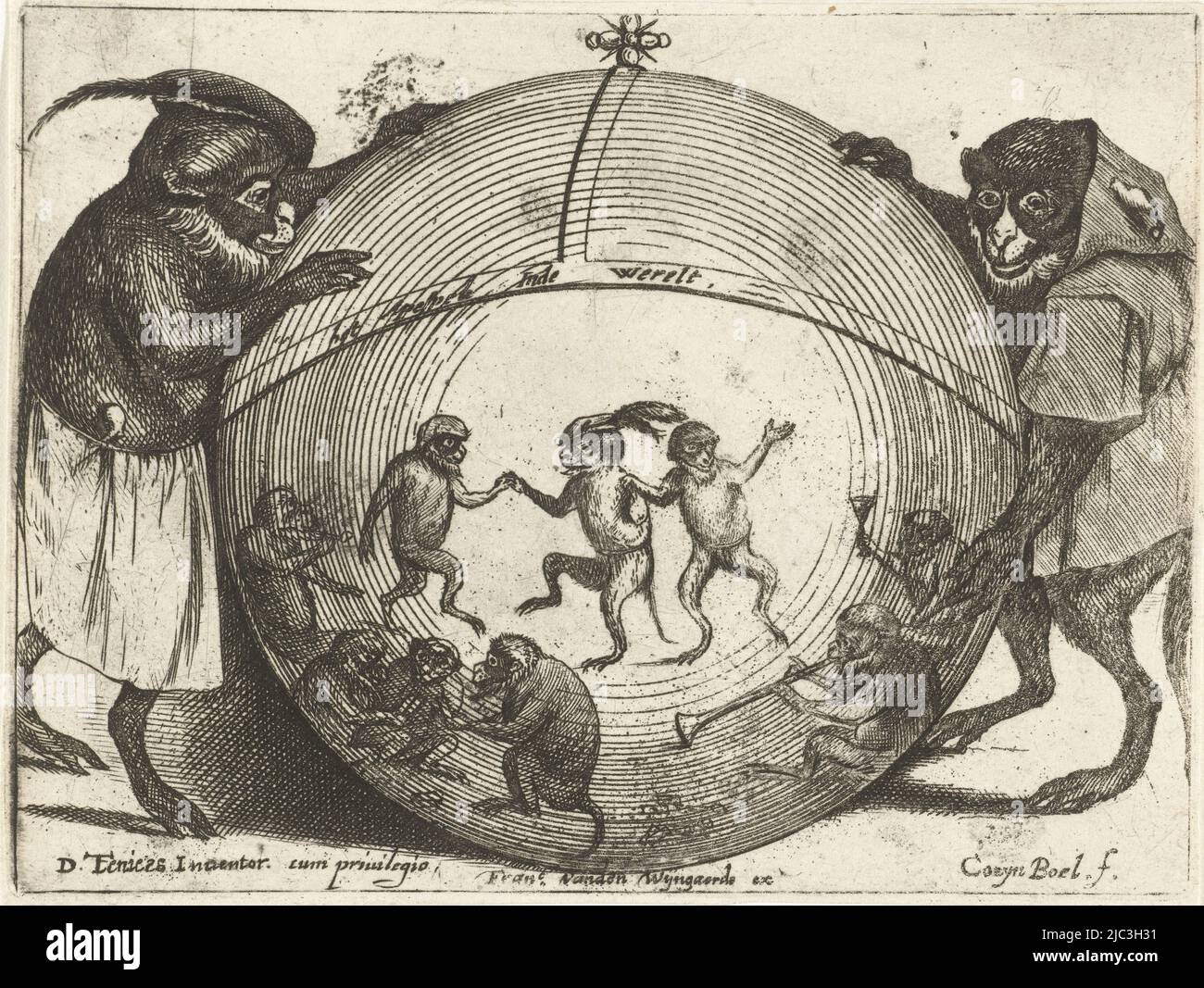 Globe depicts partying monkeys hi-res stock photography and images - Alamy