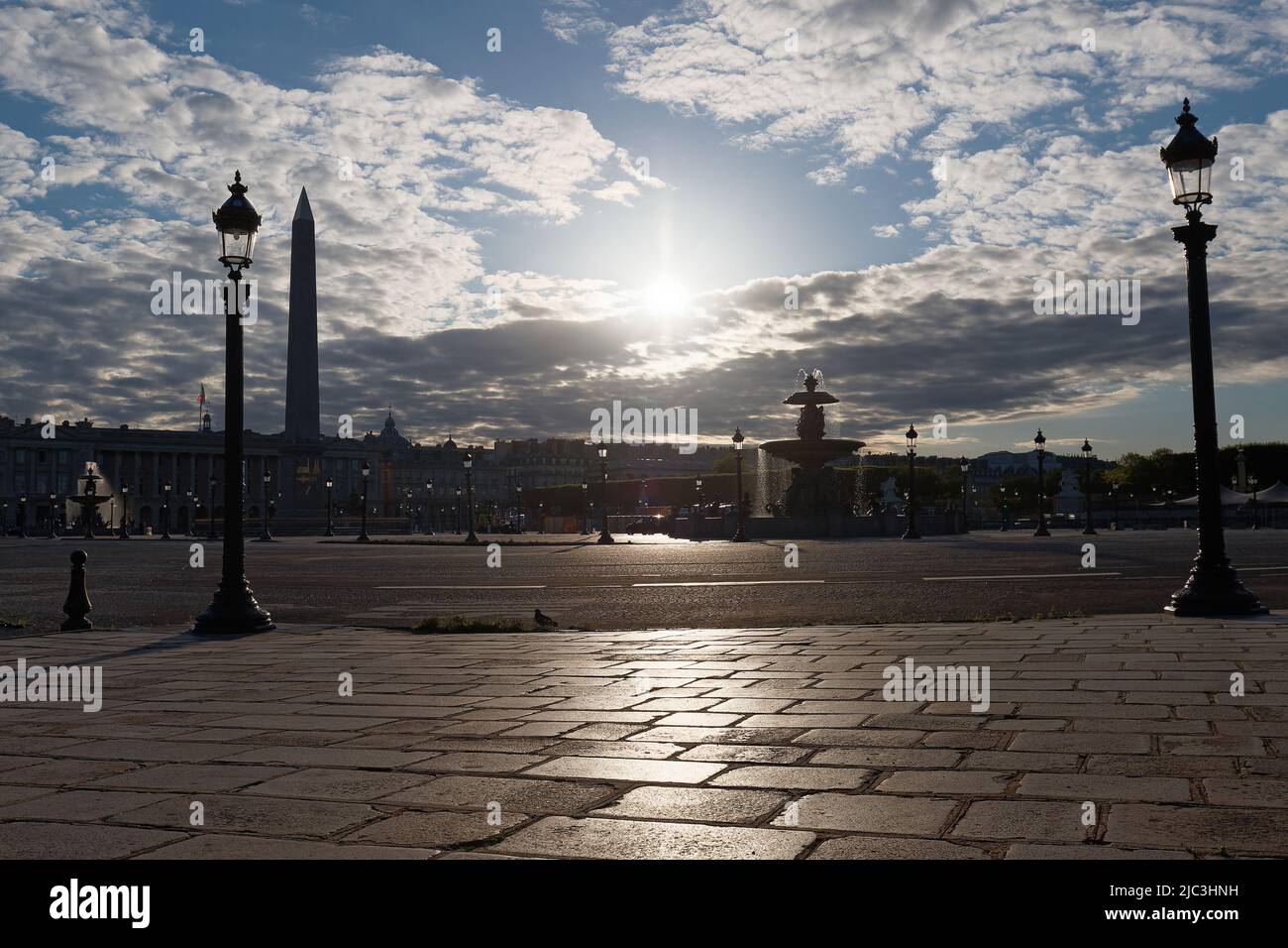 Paris, France, famous Concorde square at sunrise Stock Photo - Alamy