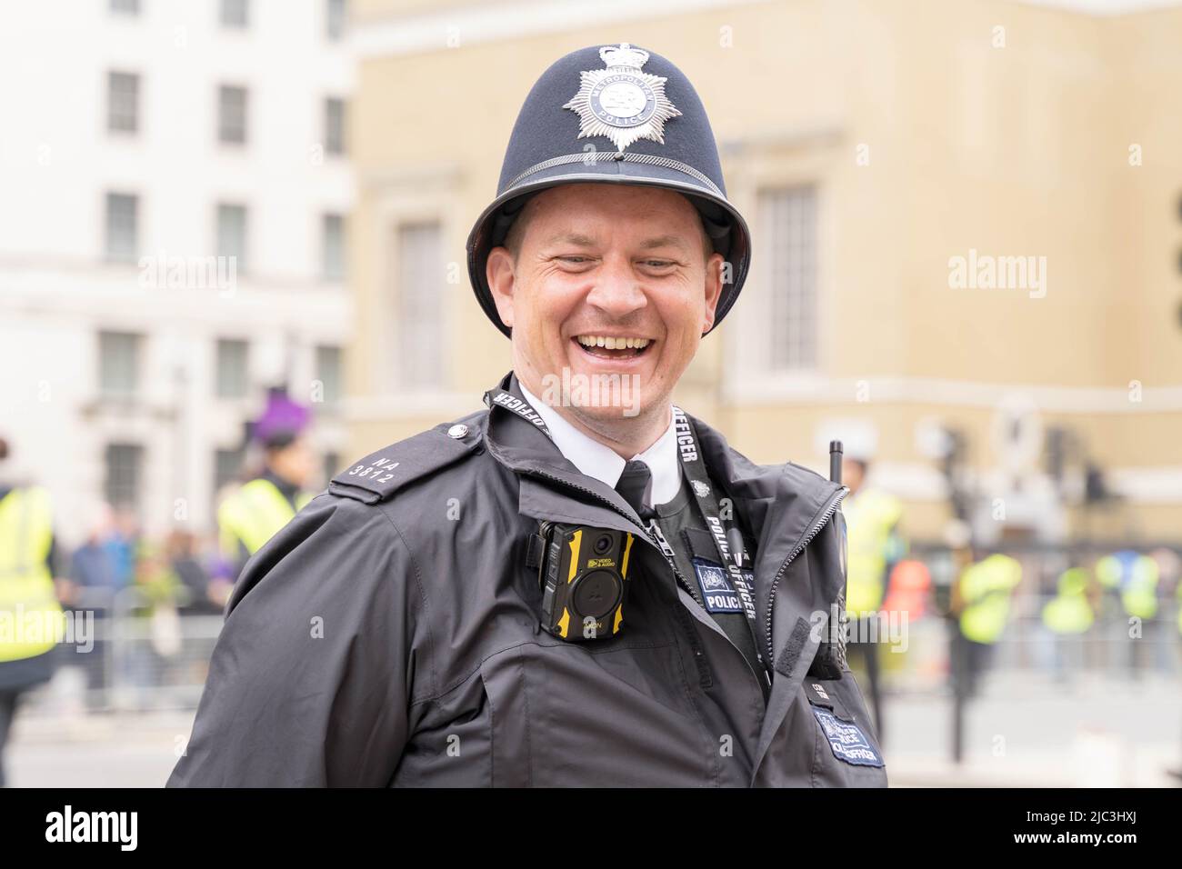 Smiling Metropolitan police see the funny side during the pageant for ...