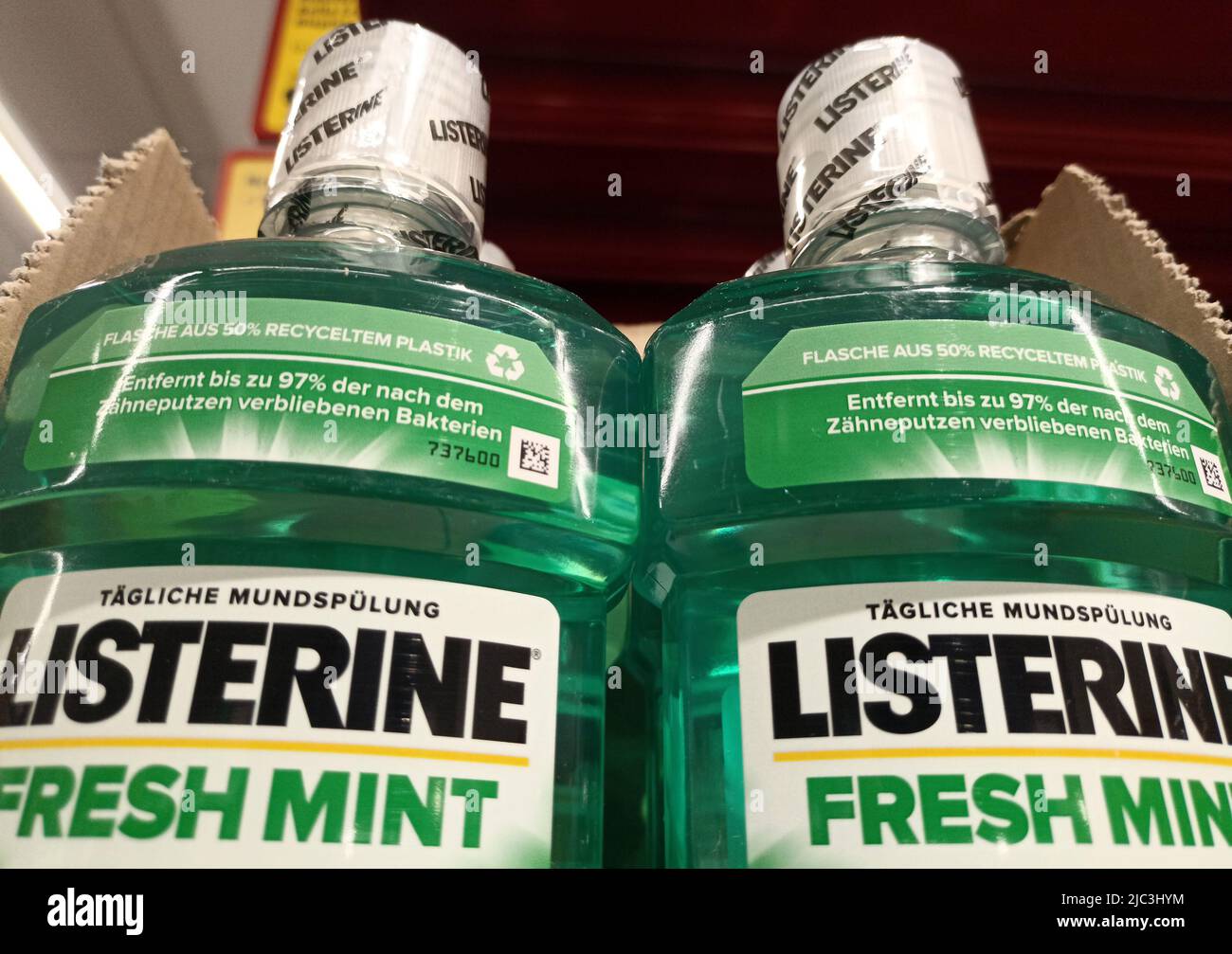 Mouthwashes Listerine Fresh Mint seen at Penny store Stock Photo - Alamy