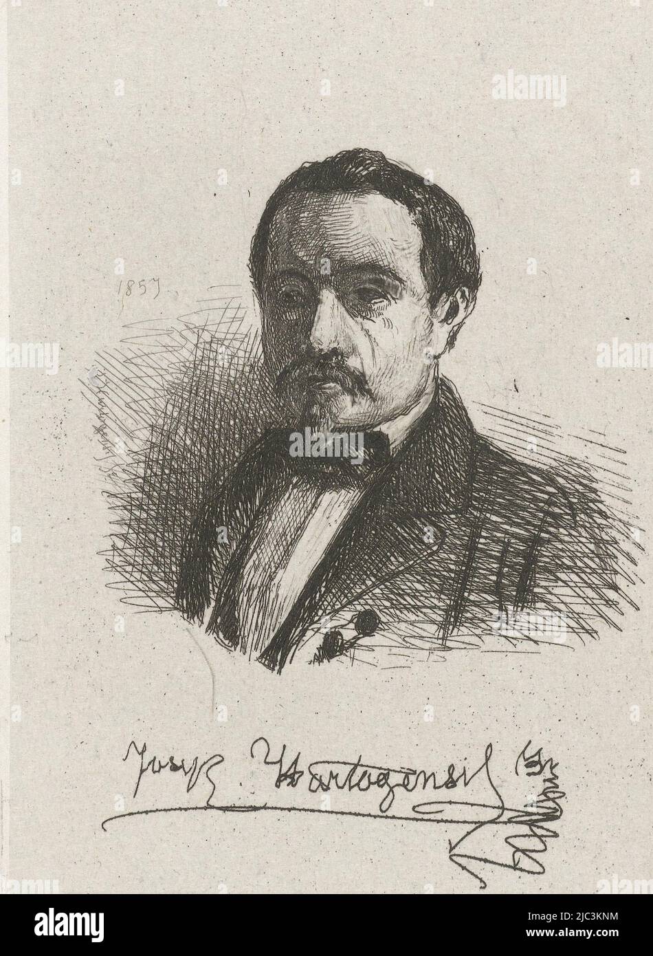 Bust to the left of Joseph Hartogensis, Self-portrait of Joseph ...