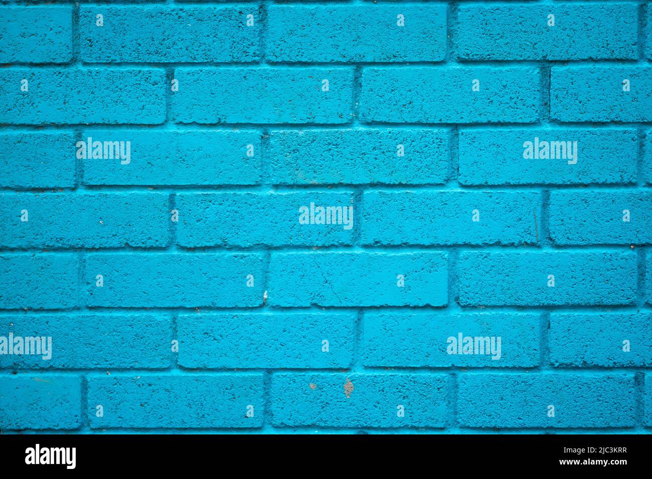 Cyan Painted Brick Wall a Little Dirty from Wear and Tear Stock Photo ...