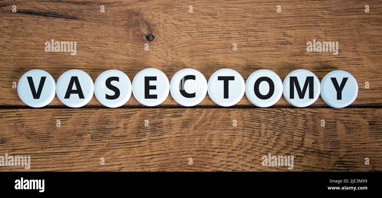 Vasectomy symbol. Concept words Vasectomy on white circles. Beautiful ...