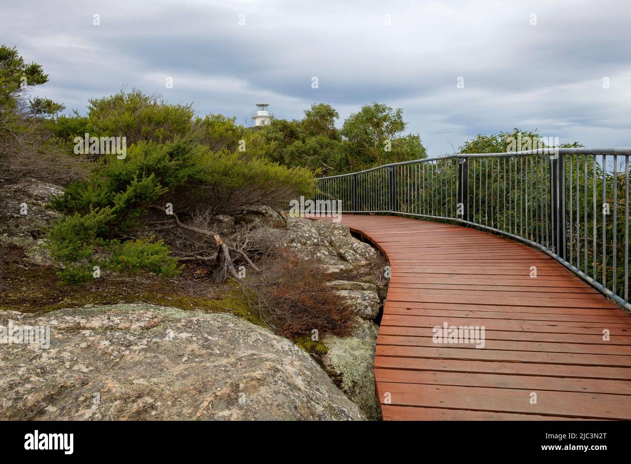 Cape Tourville Lighthouse walk Stock Photo - Alamy