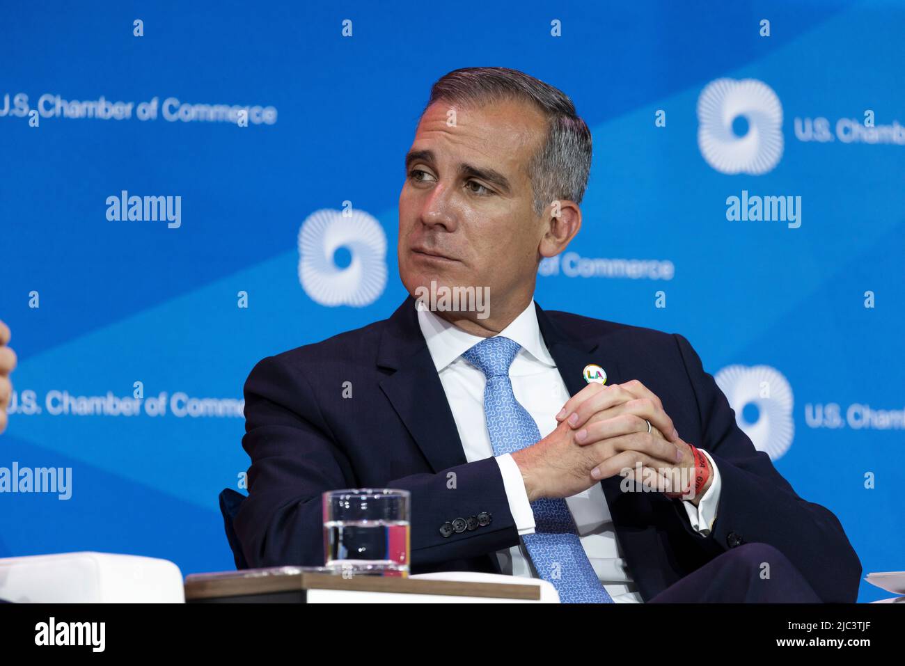 IV CEO Summit of the Americas conference. Los Angeles Mayor Eric ...