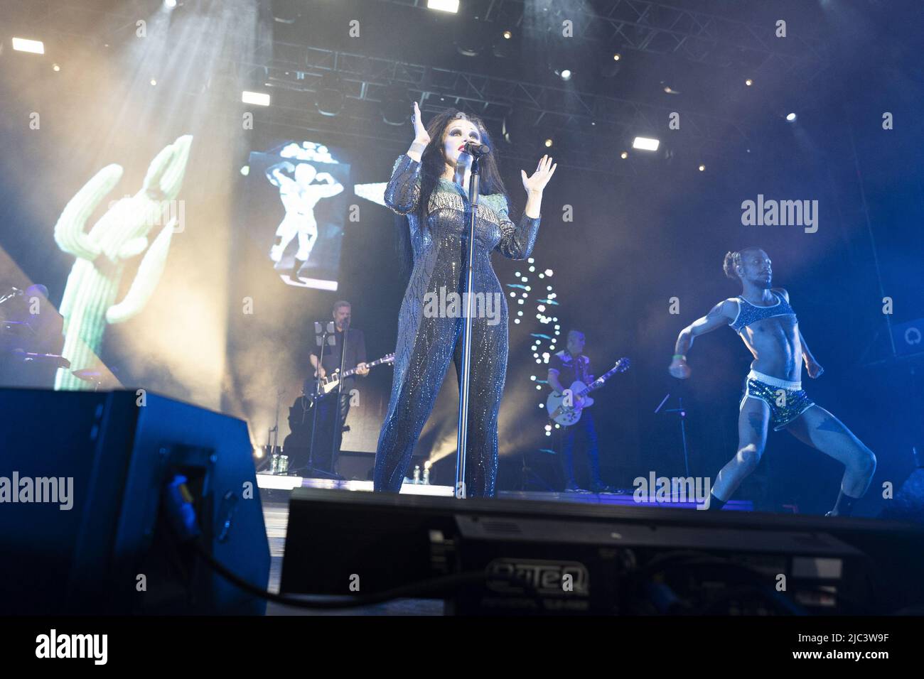 Singer Alaska of the Fangoria group performs during the Noches del ...
