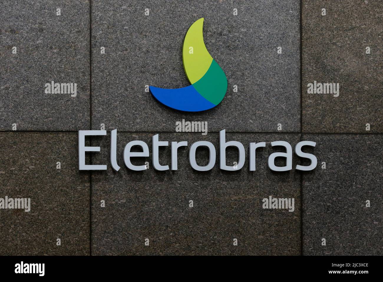 Eletrobras company logo. Brazilian electric utilities company building ...