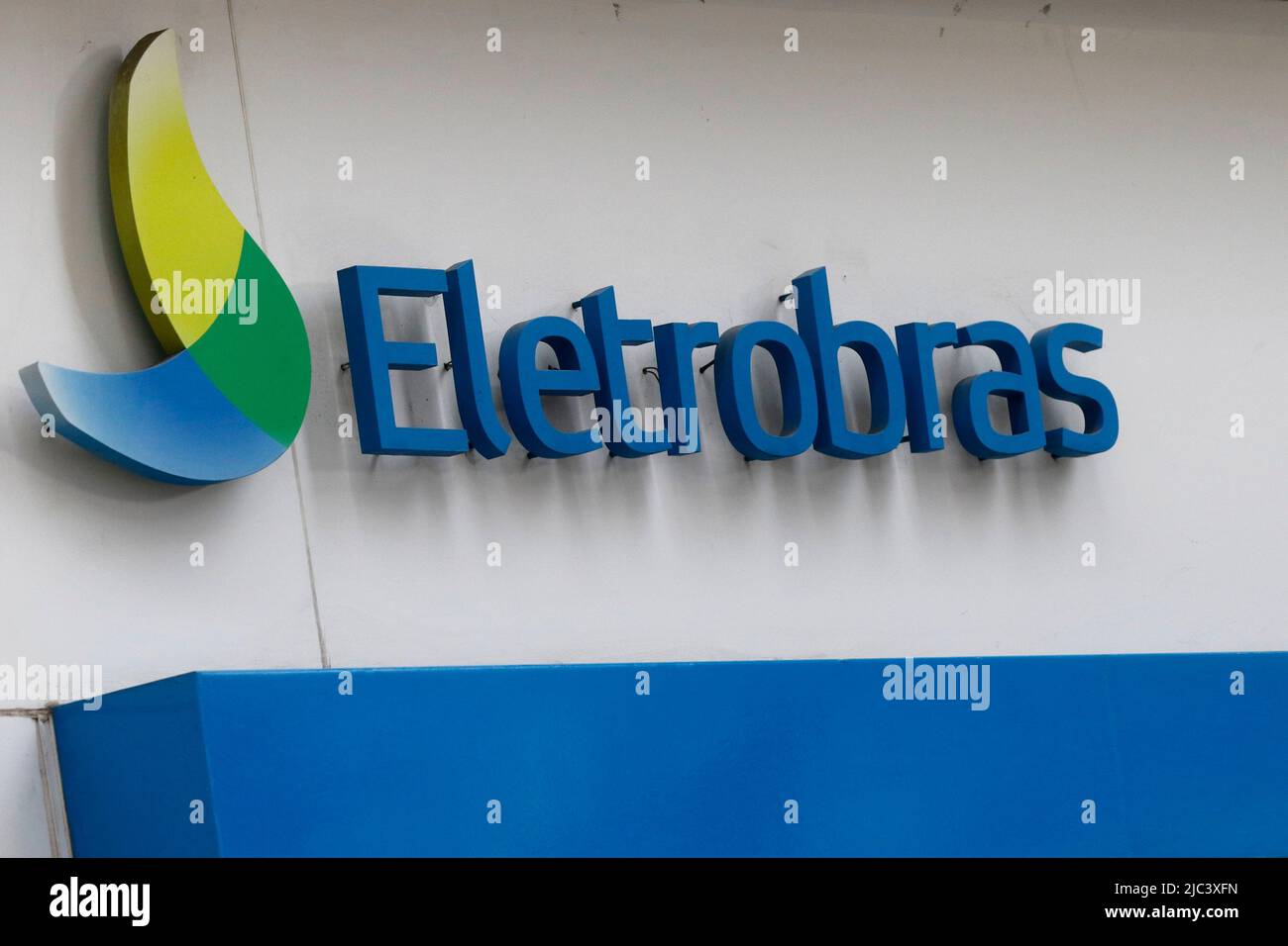 Eletrobras company logo. Brazilian electric utilities company building ...